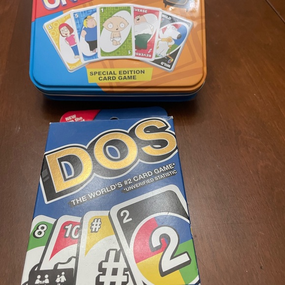 Mattel | Games | Mattel Dos Card Game And Family Guy Uno | Poshmark